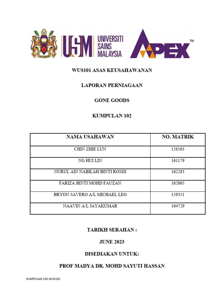 Example 1 Wus 101 Task 3 BM | PDF