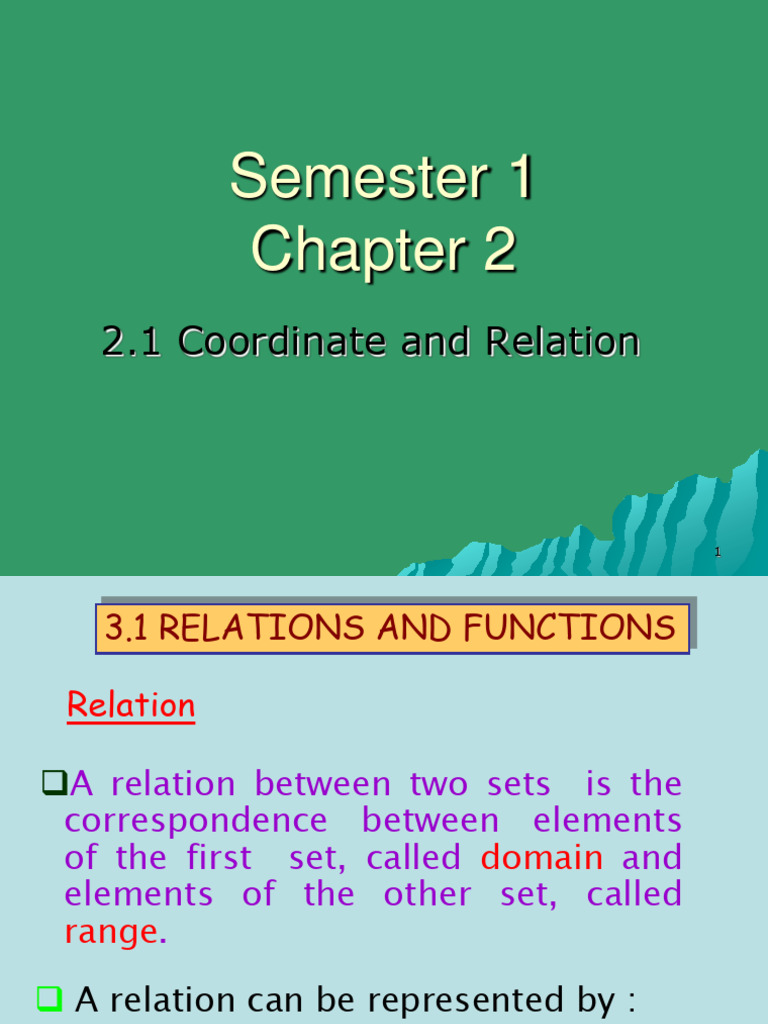 Coordinate and Relation | PDF | Function (Mathematics) | Mathematical Objects