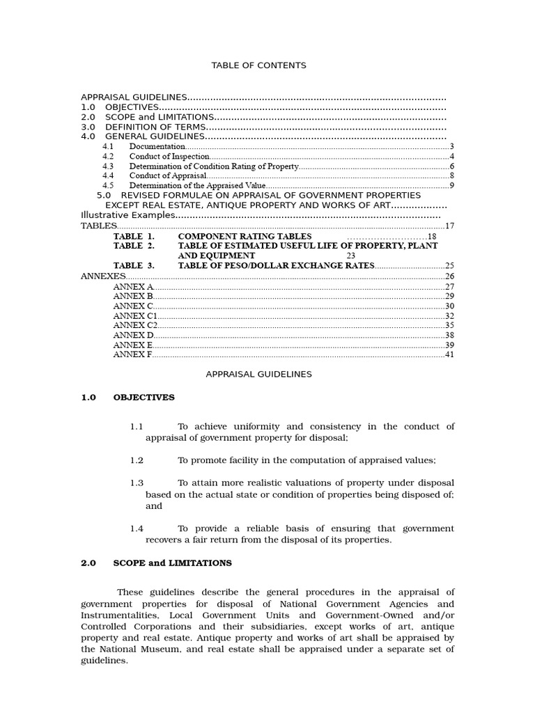 Appraisal of Government Properties | PDF | Real Estate Appraisal ...