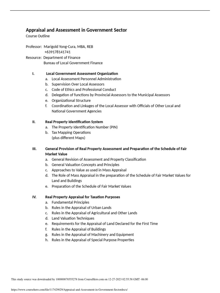 Real Property Assessment Overview | PDF | Real Estate Appraisal ...