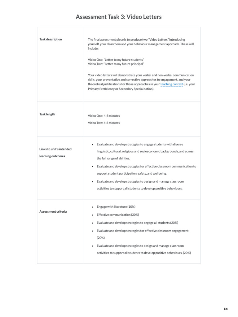 Assessment Task 3 - EMT507 Planning For Positive Behaviour | PDF ...