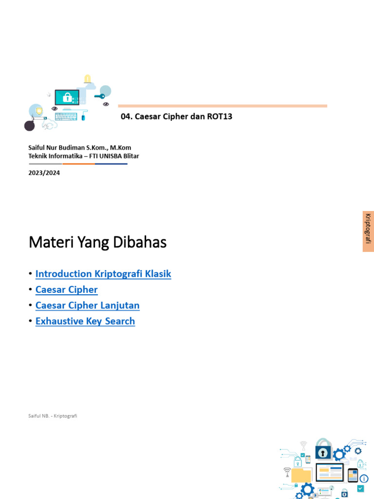 Caesar Cipher Dan ROT13 - Kriptografi | PDF