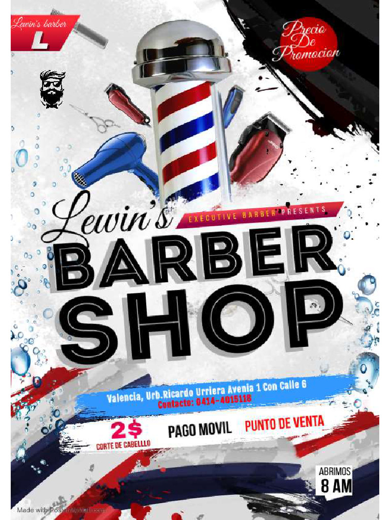 Barber Shop Flyer Design - Made With PosterMyWall | PDF