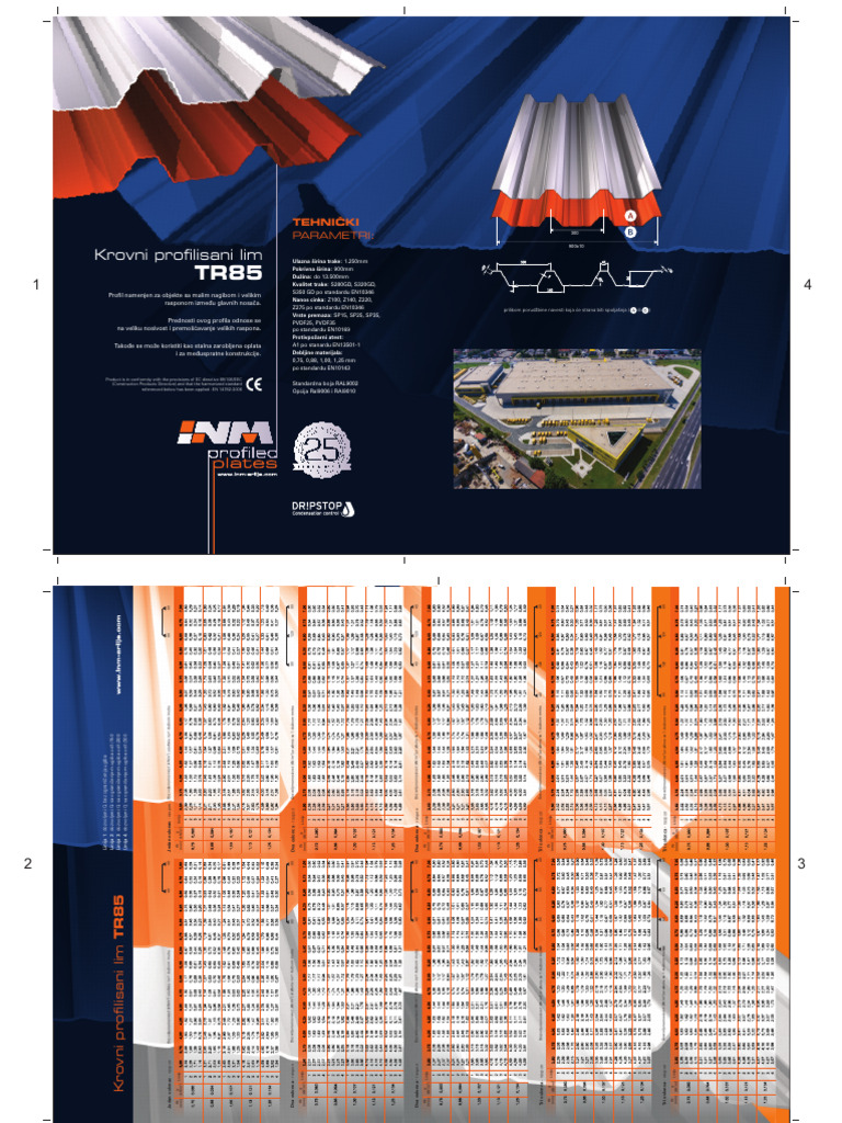 Krovni Profilisani Lim TR 85 | PDF