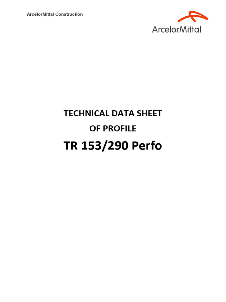 Technical Data Sheet TR153 Perfo Cro | PDF | Materials Science ...