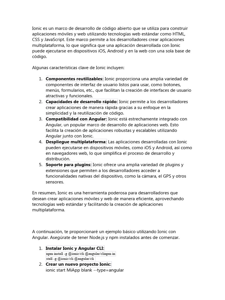 Que Es Ionic | PDF | Software multiplataforma | Software de la aplicacion Que Es Ionic | PDF | Software multiplataforma | Software de la aplicacion