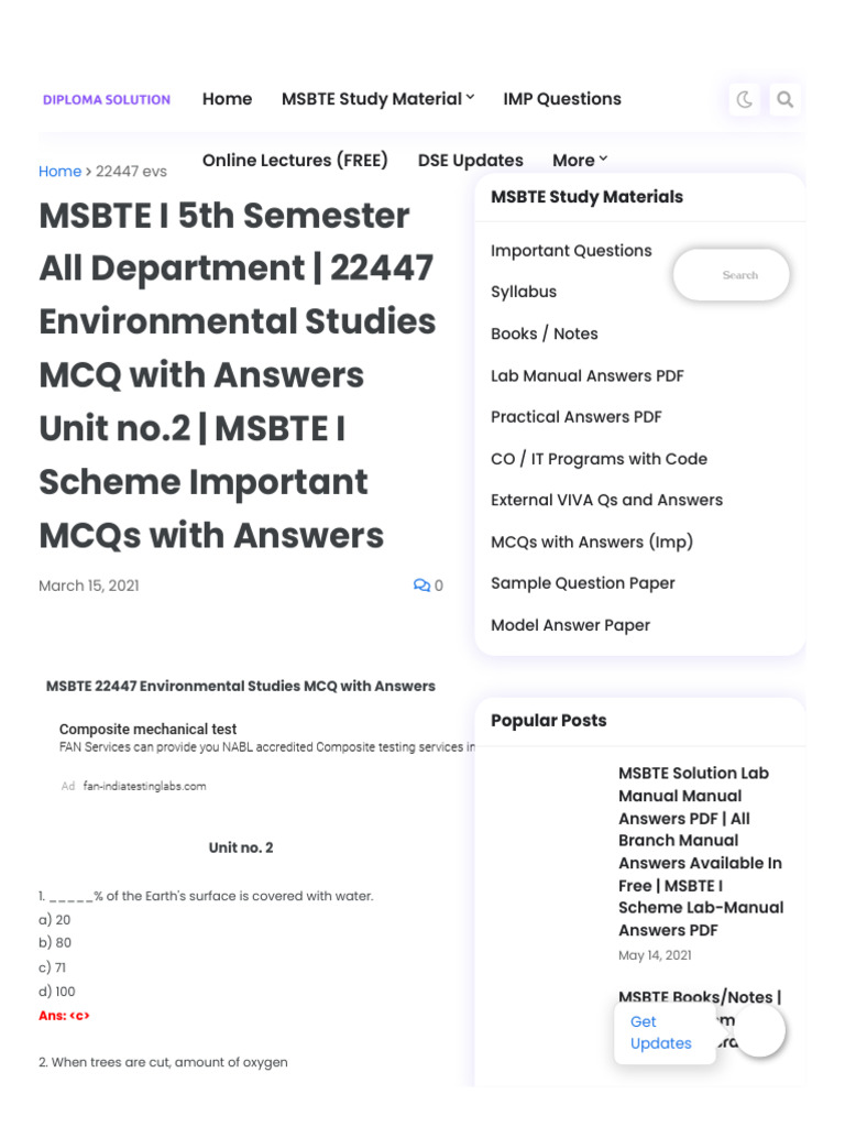 Est 22447 Unit 2 Mcqs | PDF | Fuels | Energy Development