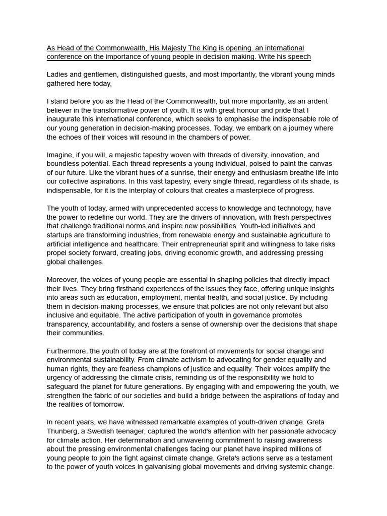 Queen's Commonwealth Essay Competition | PDF