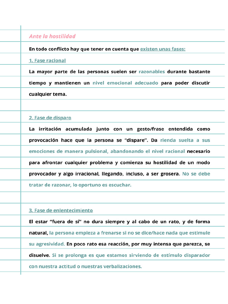 Fases Hostilidad | PDF