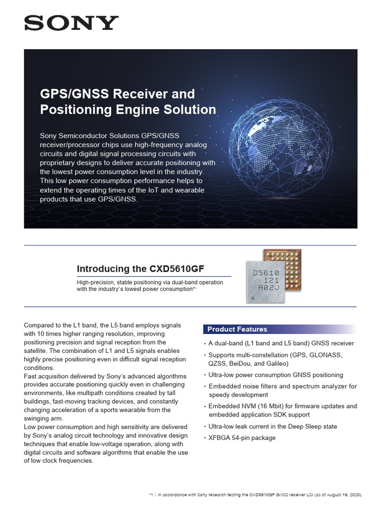 CXD5610 1022 | PDF | Global Positioning System | Embedded System