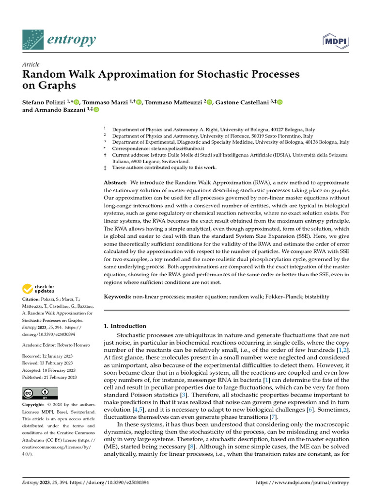 Entropy 25 00394 | PDF | Eigenvalues And Eigenvectors | Markov Chain
