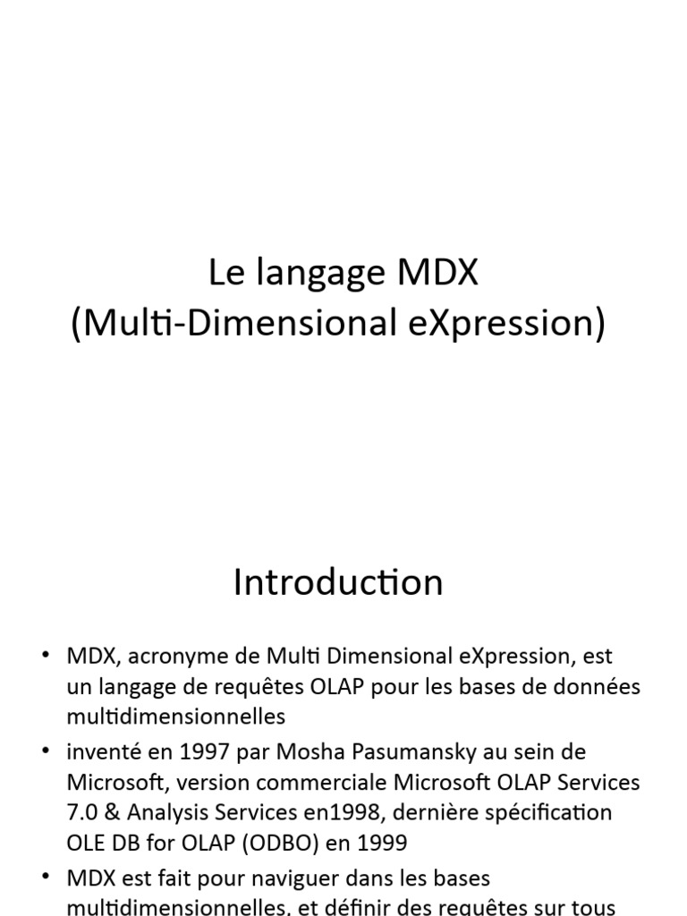 Langage MDX | PDF
