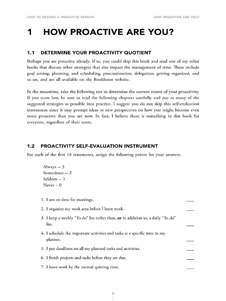 Become Proactive Person | PDF
