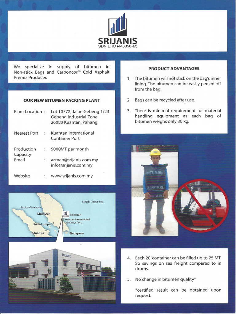 BROCHURE ASPHALT COLD PREMIX | PDF