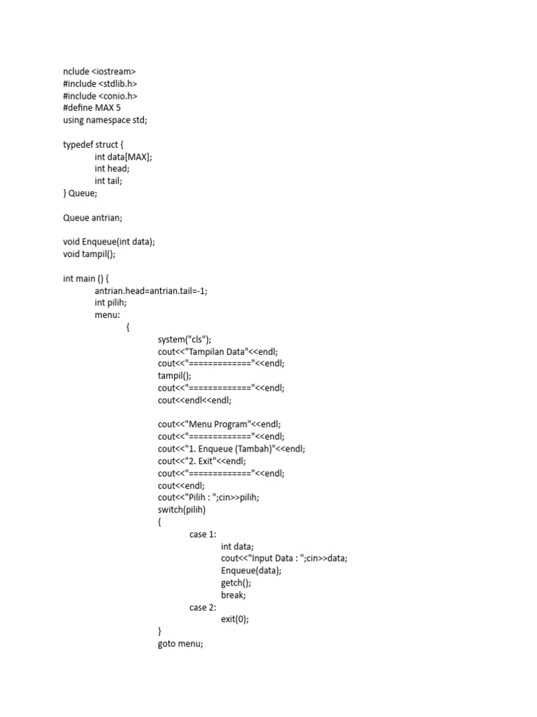 Queue en Que | PDF | Computer Engineering | Computer Programming Queue en Que | PDF | Computer Engineering | Computer Programming