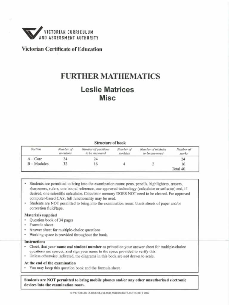 Leslie Matrix MISC | PDF