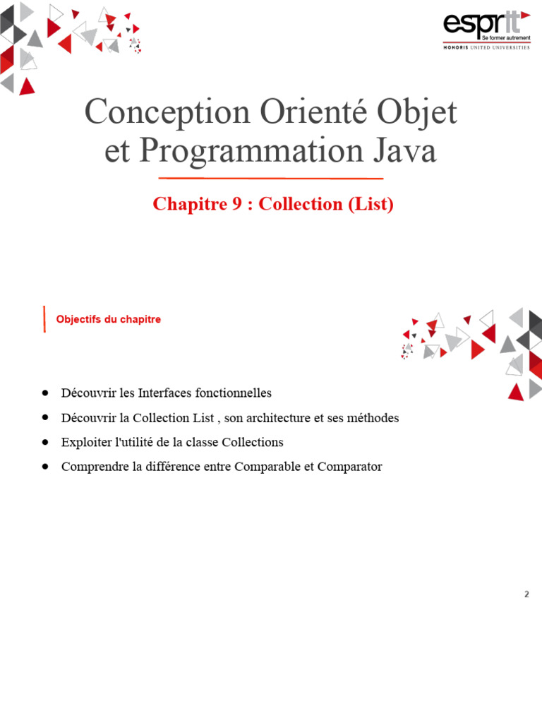 Chapitre 9 - List | PDF | Java (Langage de programmation) | Interface (Informatique)
