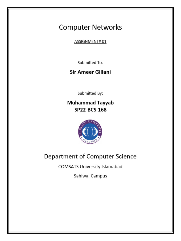 Computer Networks Tayyab | PDF | Internet | Computer Network