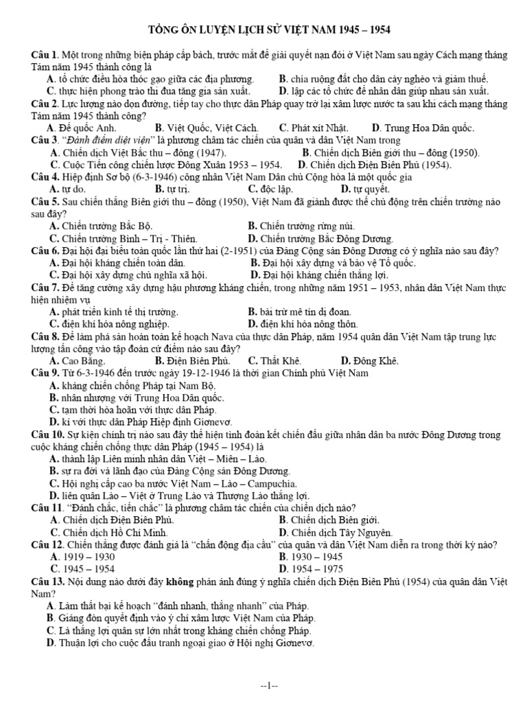 De Tong On LSVN 1945 - 1954 - 3 | PDF