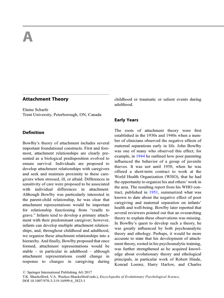 Attachment Theory | PDF | Attachment Theory | Human Development