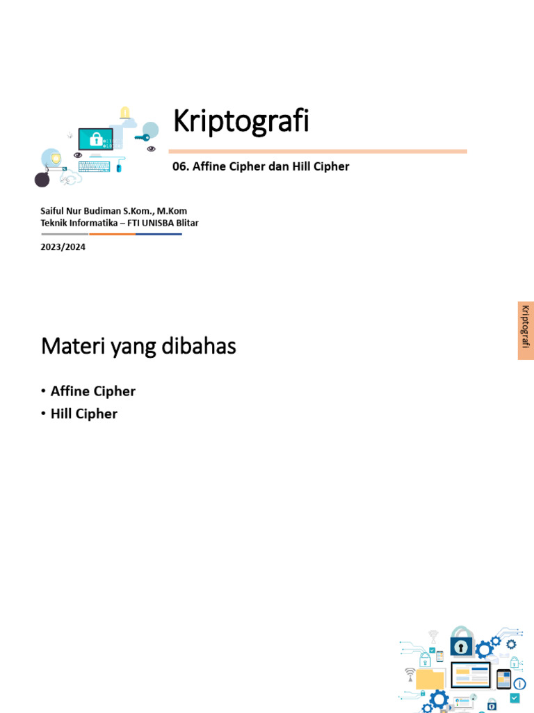 Affine Cipher Dan Hill Cipher - Kriptografi | PDF
