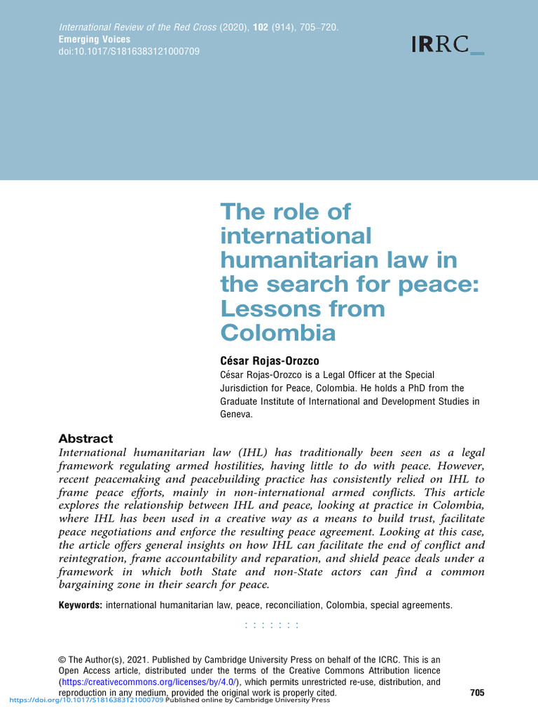 Rojas-Orozco International Review of The Red Cross 2021 | PDF ...