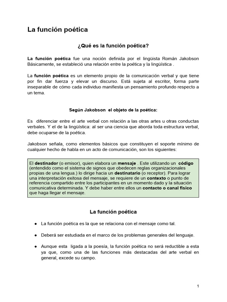 La Función Poética | PDF | Comunicación | Poética