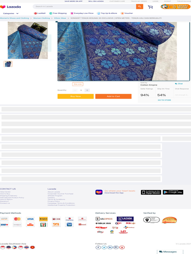 Songket Tenun Kesuma 3d Exclusive (Open Meter) - Tenun Asli Dan Berkualiti Lazada | PDF ...