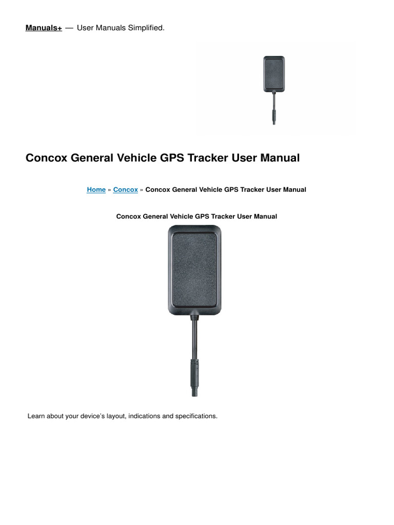 General Vehicle Gps Tracker Manual | PDF | Radio | Electromagnetic ...