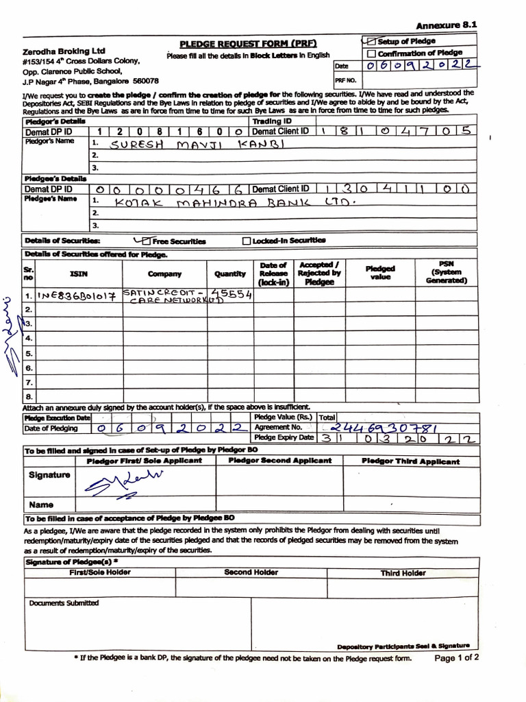 Pledg Form | PDF