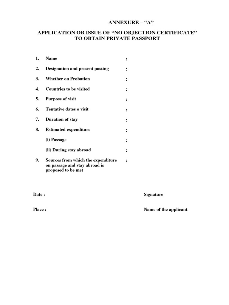 Passport Application Annexures Guide | PDF | Justice | Crime & Violence