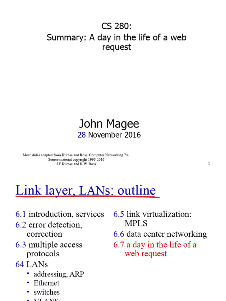 cs280 Ch6 WebRequestSummary | PDF | Transmission Control Protocol | Computer Network