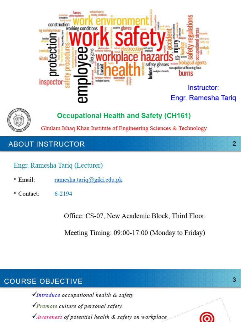 Lecture 1 | PDF | Occupational Safety And Health | Hazards