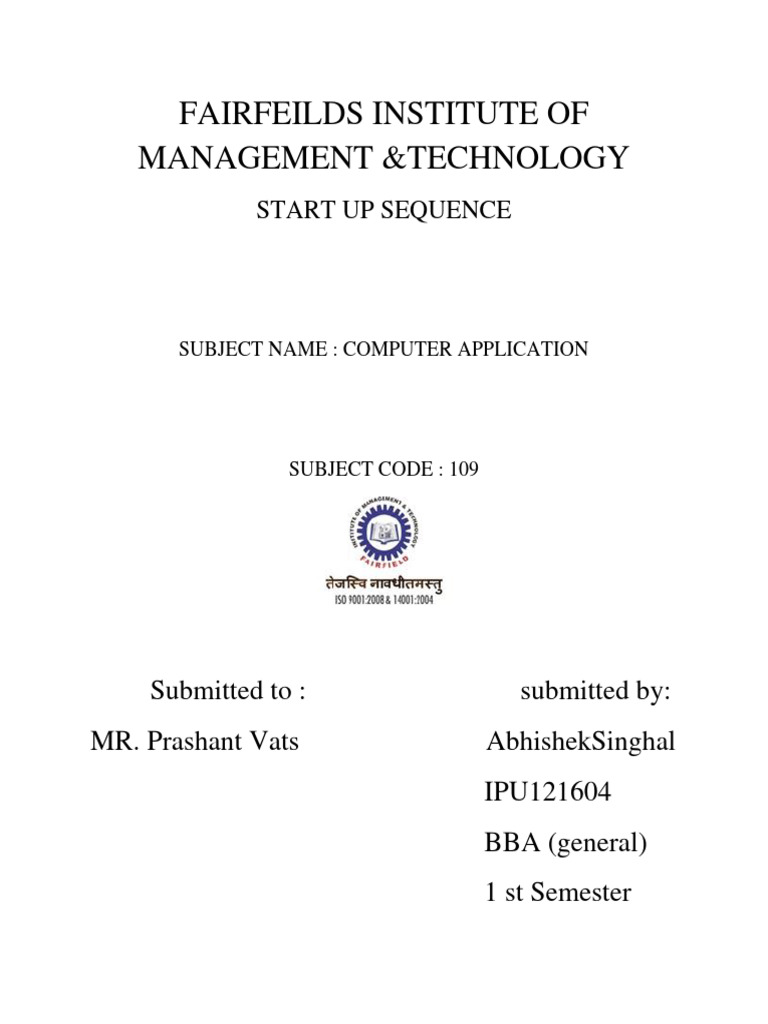 Bba General Computer Application Assignmemt | PDF