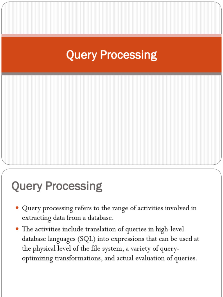 Query Processing | PDF