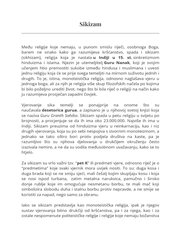Sikizam | PDF