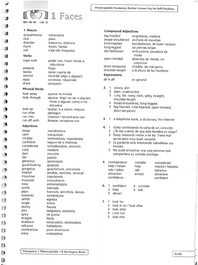 Vocabulary Builder Unit 1 Pages 78 79 | PDF