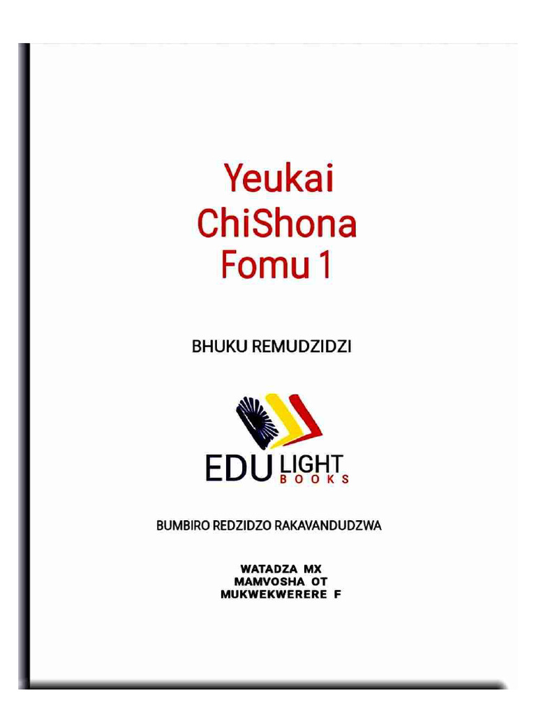 Open ZJC Yeukai ChiShona Fomu 1 2 | PDF