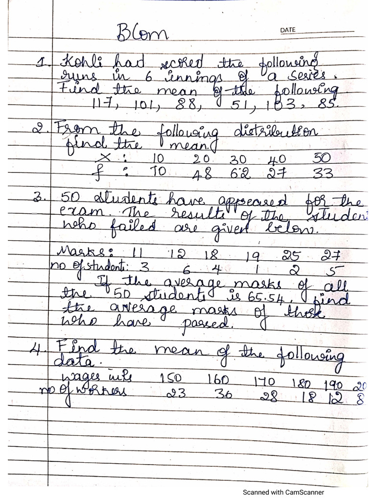 Statistics Chap2 Part 1 | PDF