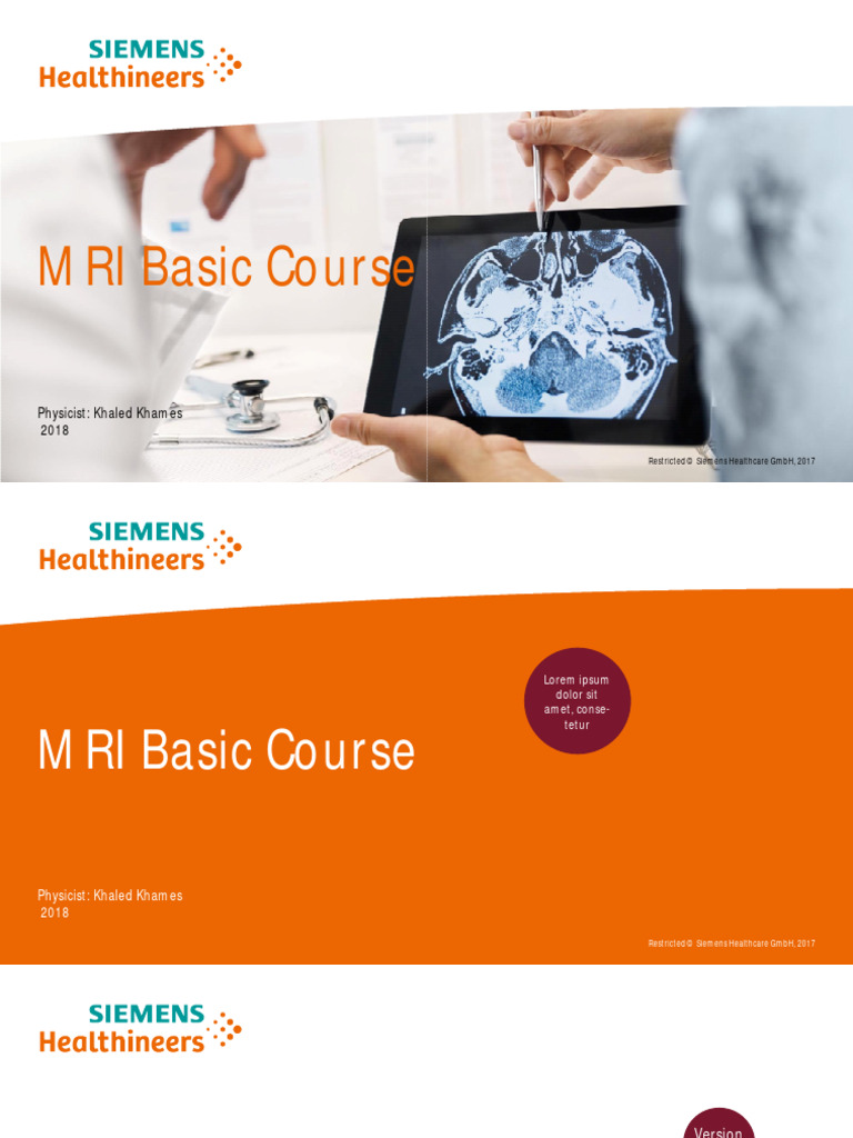MRI Basic Course | PDF | Relaxation (Nmr) | Magnetic Resonance Imaging