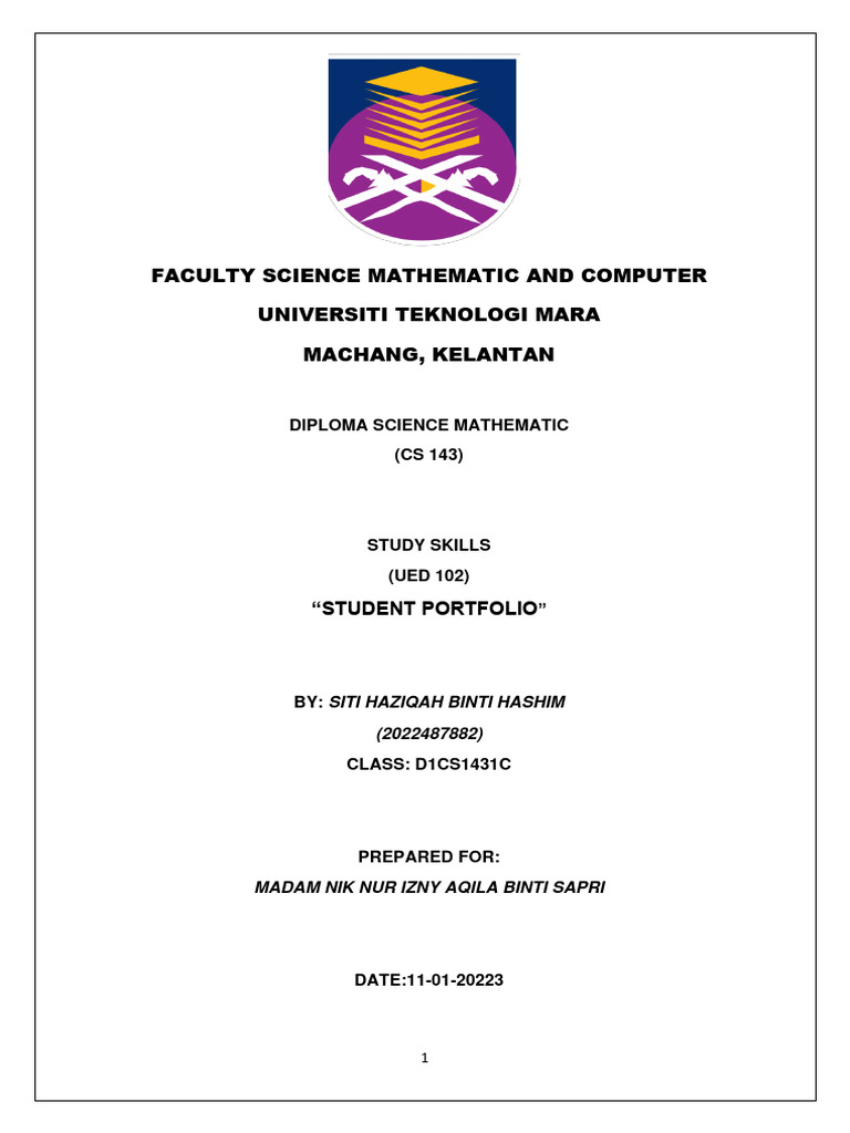 Ued 102 Portfolio | PDF | Memory | Goal