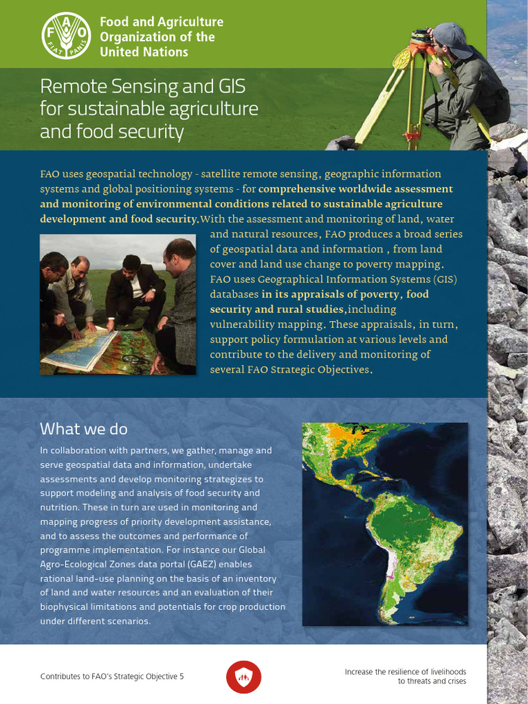 Remote Sensing and GIS For Sustainable Agriculture and Food Security ...