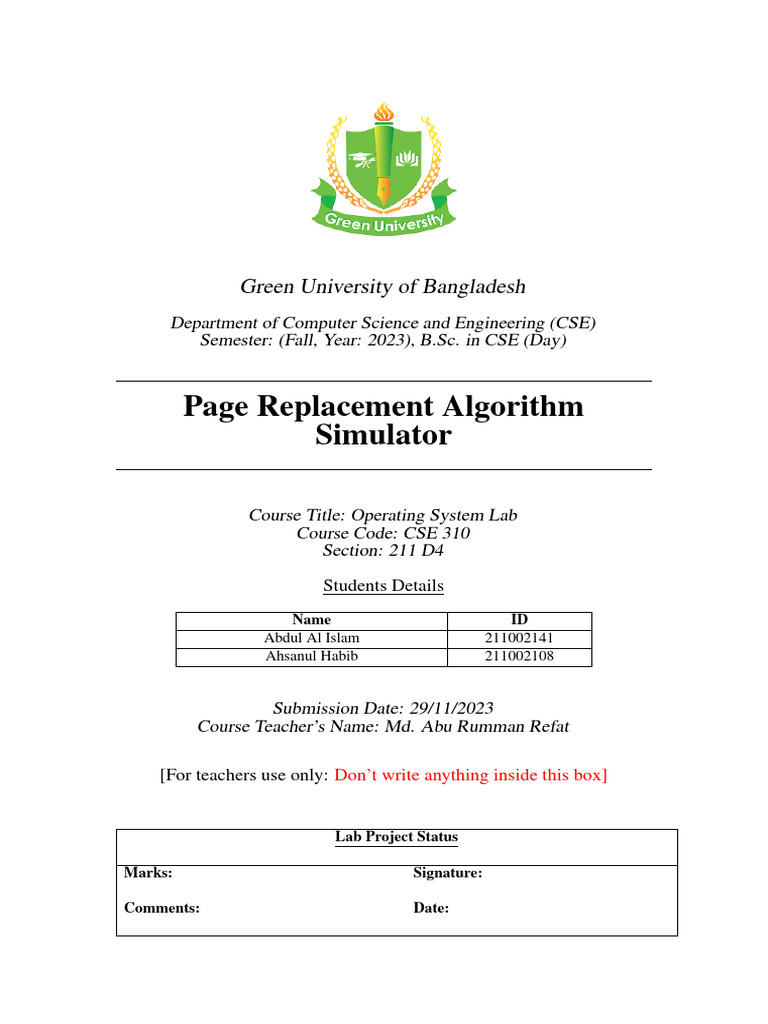 Operating System Project Proposal | PDF