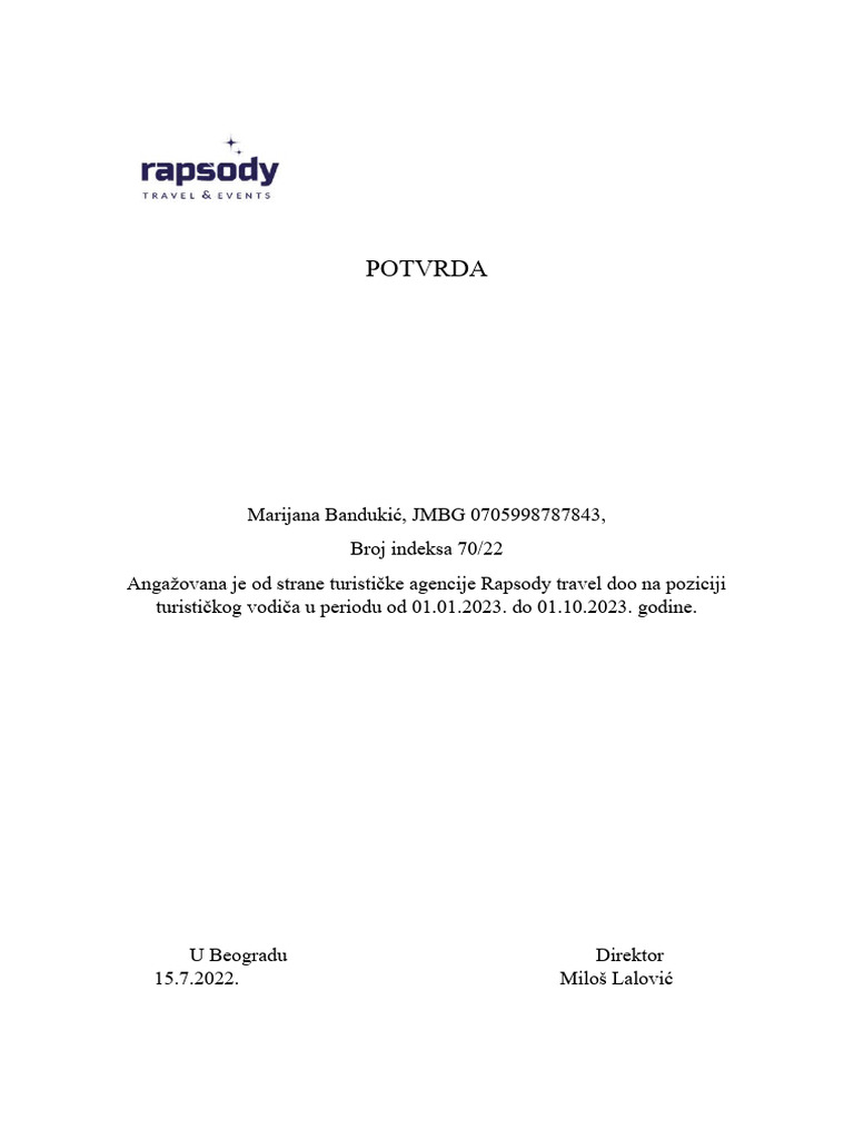 Potvrda | PDF