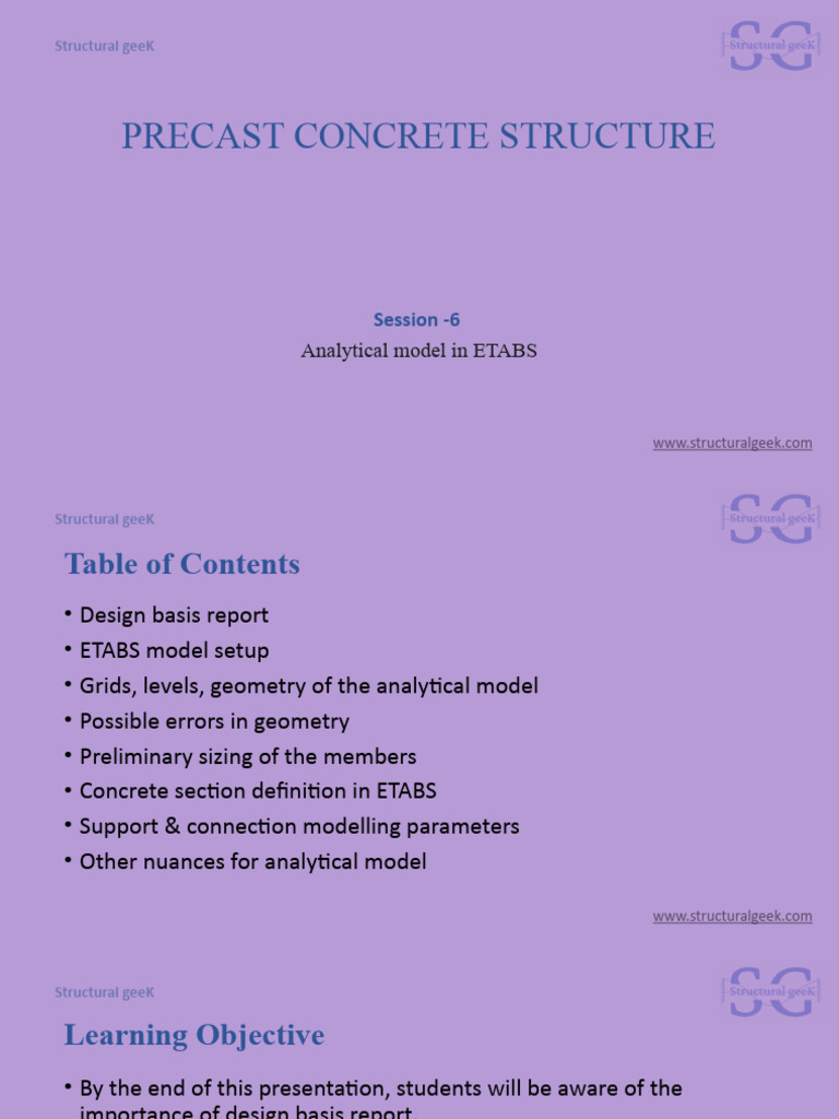 Precast Concrete Structure Session 06 | PDF | Geometry