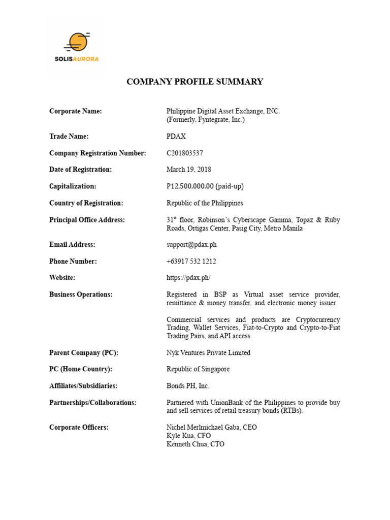 Company Profile Summary | PDF