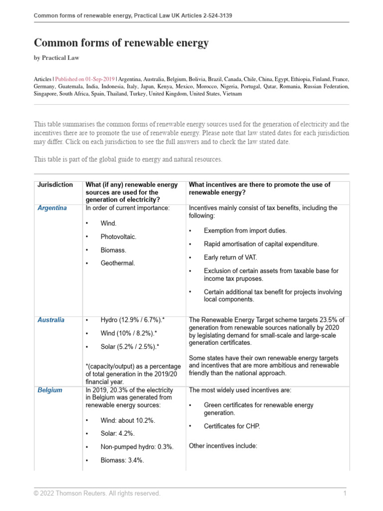 Common Forms of Renewable Energy | PDF | Renewable Energy | Solar Power