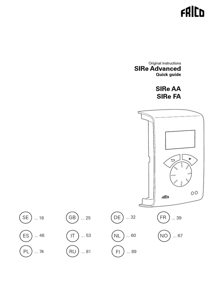 SIRe Advance Quick Guide | PDF | Machines | Computer Engineering