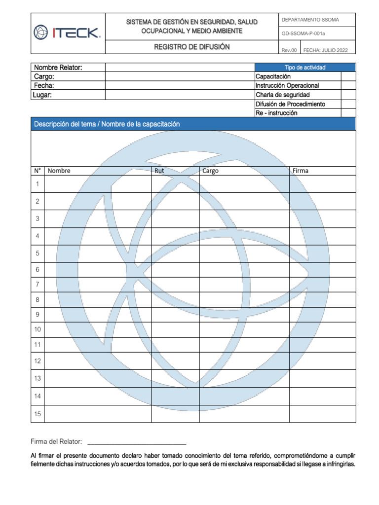 GD-SSOMA-P-001a - Formato Difusión | PDF