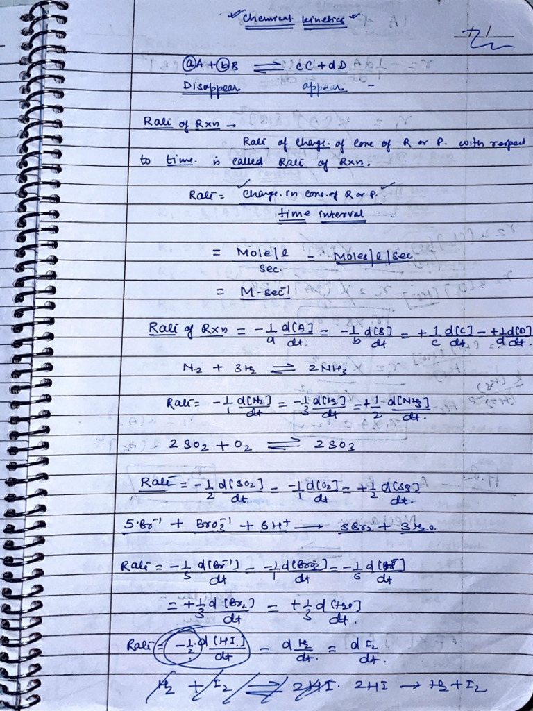 Chemical Kinetics Class 12th | PDF
